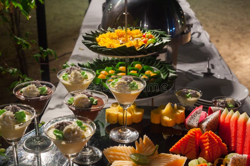 Thai Dessert for Buffet Line . Stock Photo - Image of dessert, asian ...