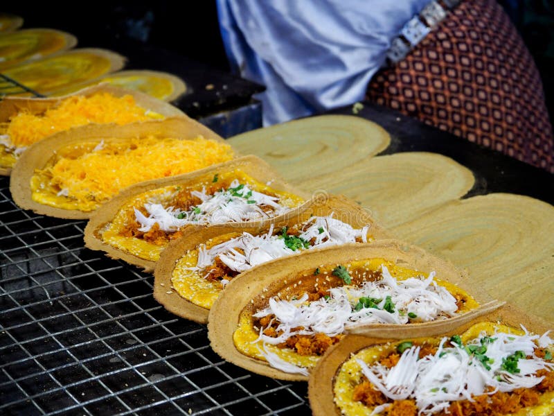 Thai Dessert, Thai Crispy Pancake. Stock Image - Image of crepe, crepes ...