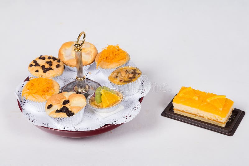 Thai Dessert Cupcakes with on a Cake Stand Stock Image - Image of ...