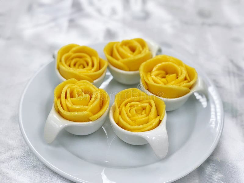 Thai Dessert,Mango with Sticky Rice,Thai Dessert. Stock Image - Image ...