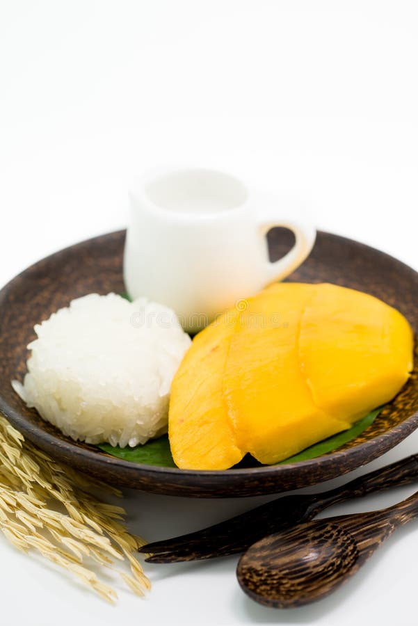 Thai Dessert of Mango with Sticky Rice Stock Photo - Image of culture ...
