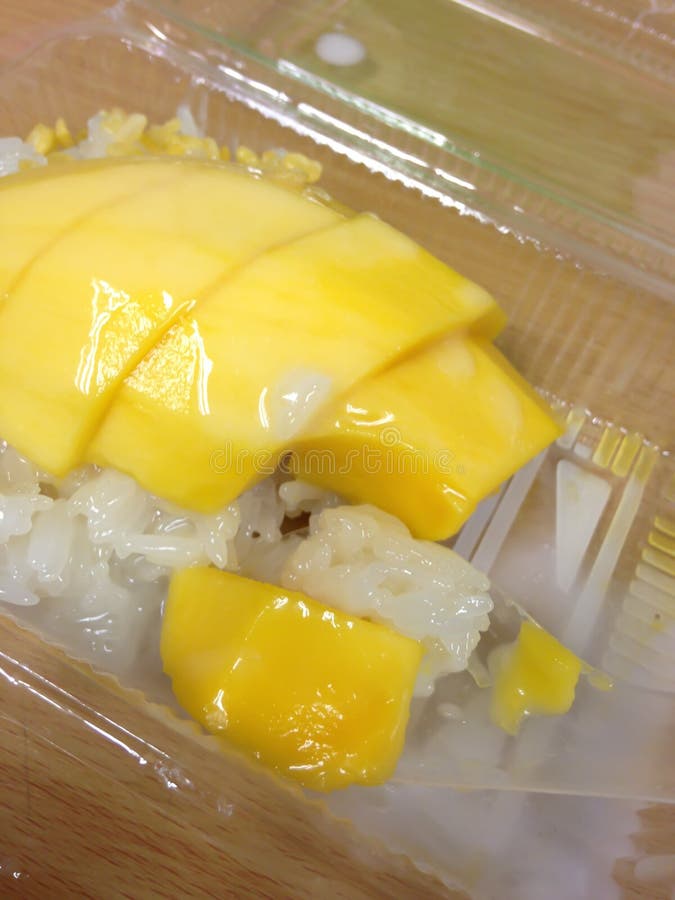 Thai Dessert, Mango with Sticky Rice Stock Image - Image of nature ...