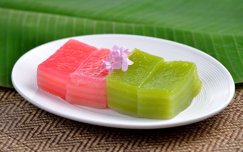Thai Dessert Called Lod Chong Stock Photo - Image of food, pandan ...