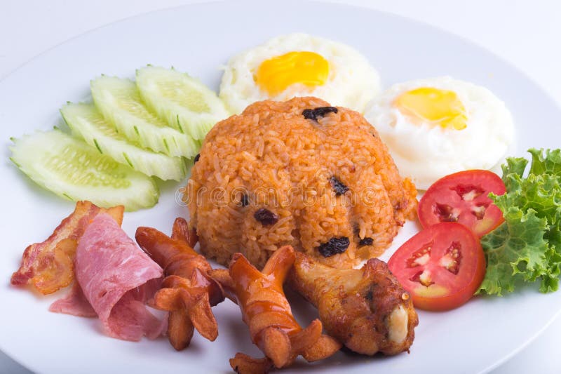 Thai Dish ,American Fried Rice Stock Image - Image of ketchup, asian ...