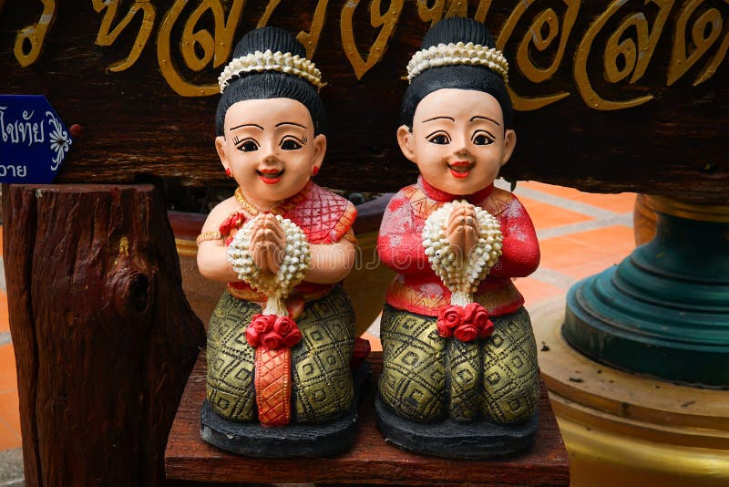 Thai doll, hand made stock image. Image of festival - 159896293