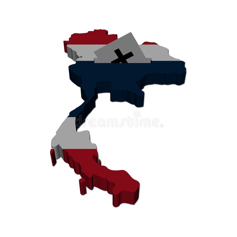 Thai Election Map Illustration Stock Illustration - Illustration of ...