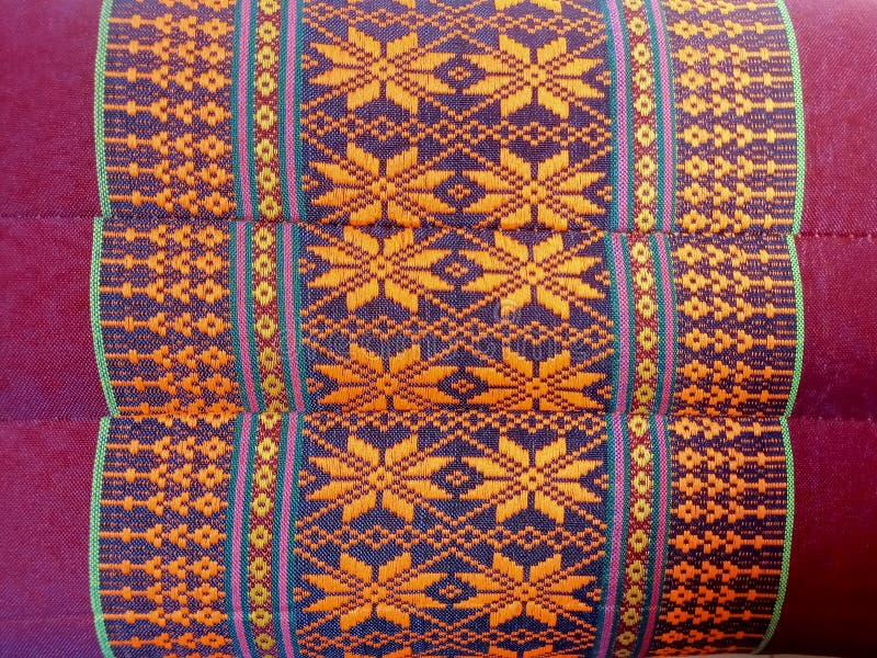 Thai Gold Fabric Pattern Background Texture, Flower Pattern Stock Image ...