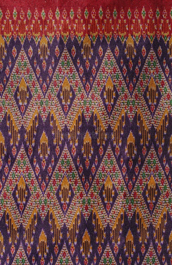 Thai fabric pattern stock image. Image of clothing, folk - 48123179