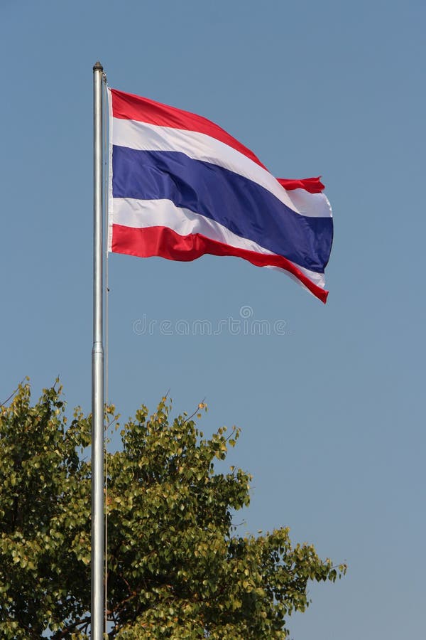 Thai Flag in Bangkok (thailand) Stock Image - Image of bangkok, stripe ...
