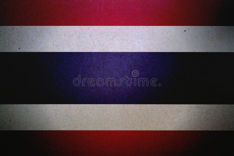 Thai Flag on Paper Background Stock Illustration - Illustration of ...