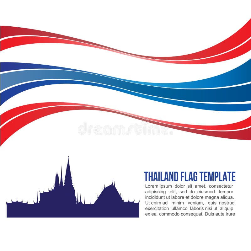 Thai flag stock illustration. Illustration of education - 73398914