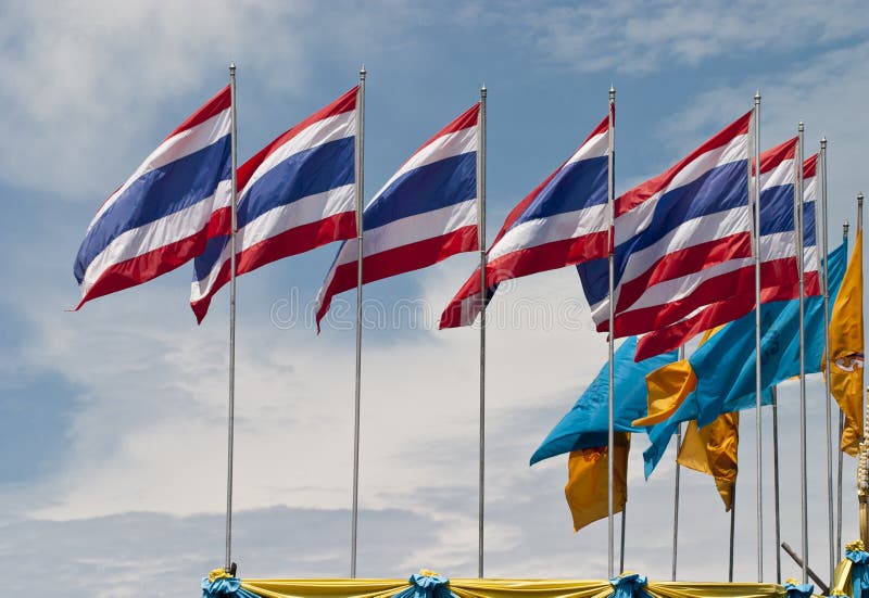 Thai flags stock image. Image of sunshine, symbol, thai - 20648011
