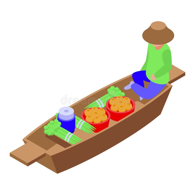 Floating Market Thailand Stock Illustrations – 149 Floating Market ...