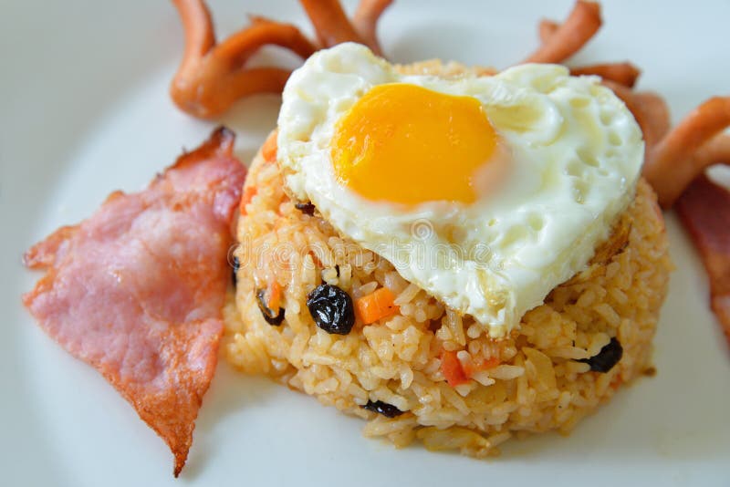 Thai Food, American Fried Rice Stock Photo - Image of asian, albumen ...