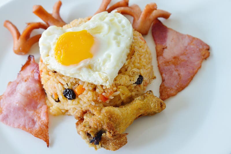 Thai Food, American Fried Rice Stock Photo - Image of calorie, asian ...