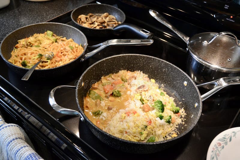 Thai Food Being Reheated on Stove Stock Image - Image of soup, cuisine ...