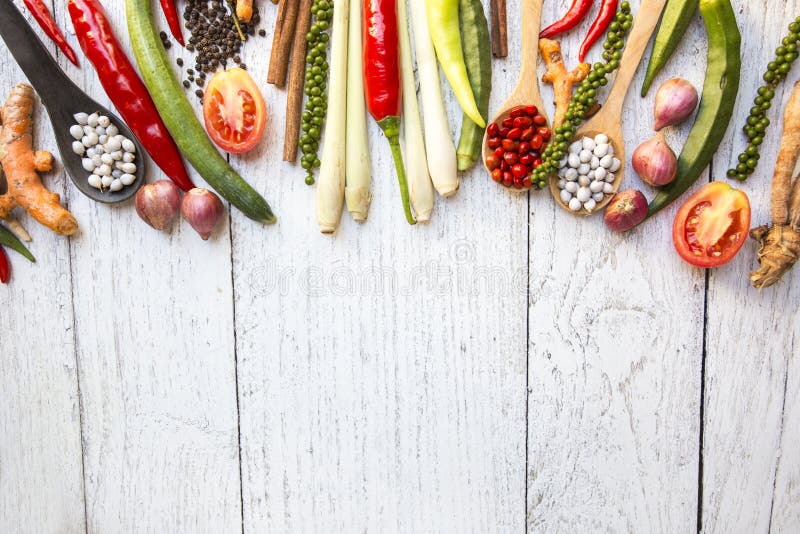 Thai Food Ingredients, Vegetable, Spicy Taste Stock Image - Image of ...