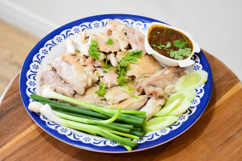 Thai Food Menu: Chicken Rice Stock Photo - Image of chicken, restaurant ...
