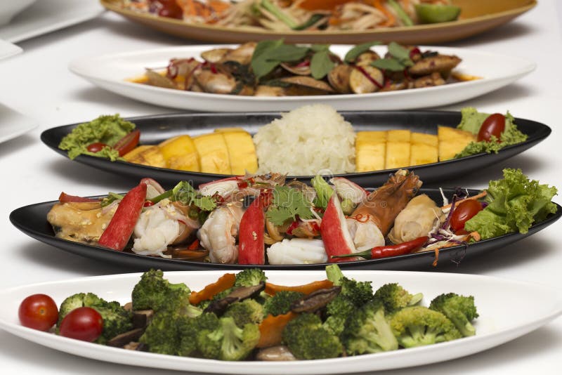 Thai Food set stock photo. Image of dish, lime, plate - 44622726