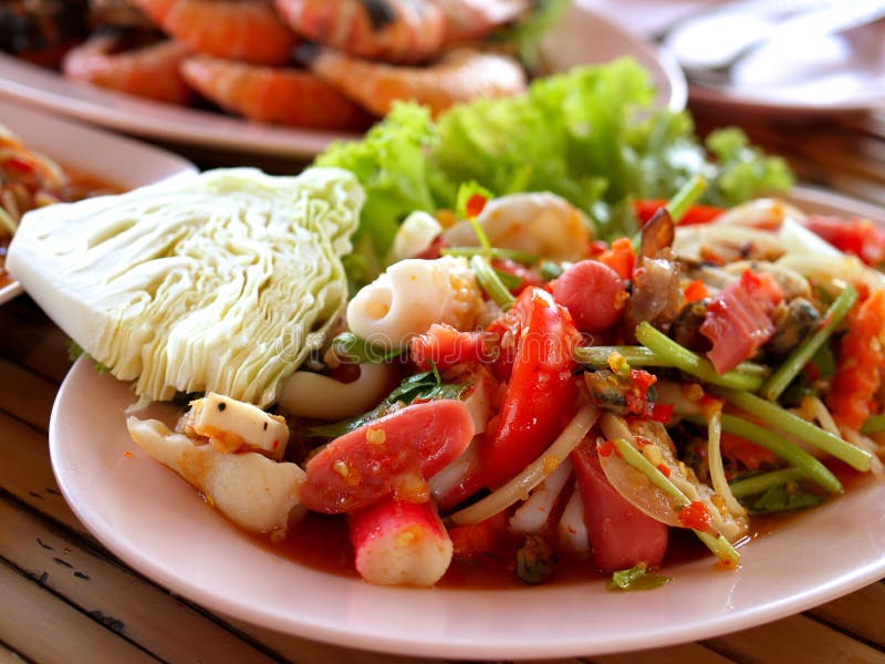 Thai food / somtum stock photo. Image of thai, green, cooking - 2638828