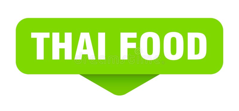 Thai Food Sticker. Thai Food Sign on Transparent Background Stock ...