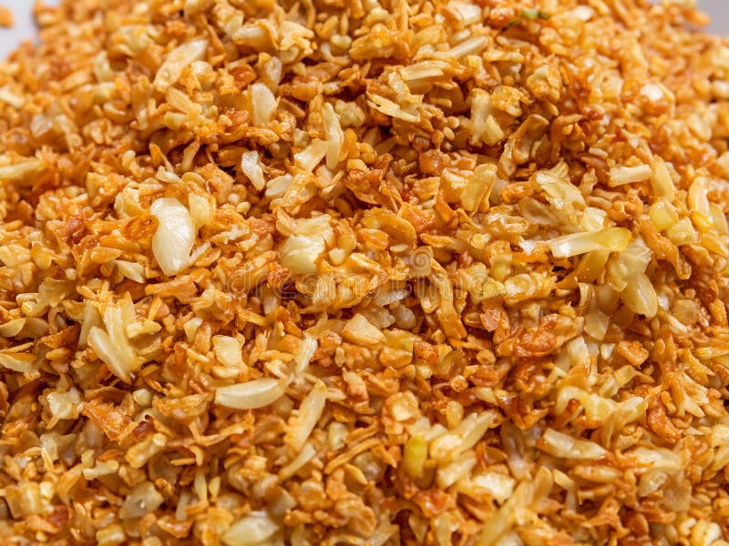 Thai Fried Garlic for Cooking Stock Image - Image of tasty, cereal ...