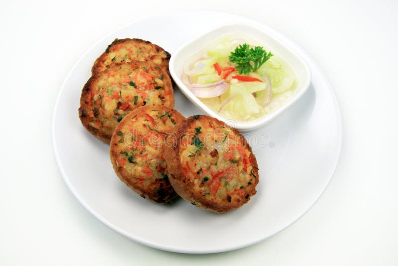 THAI FRIED PORK BREAD stock photo. Image of leaf, fish - 65943876