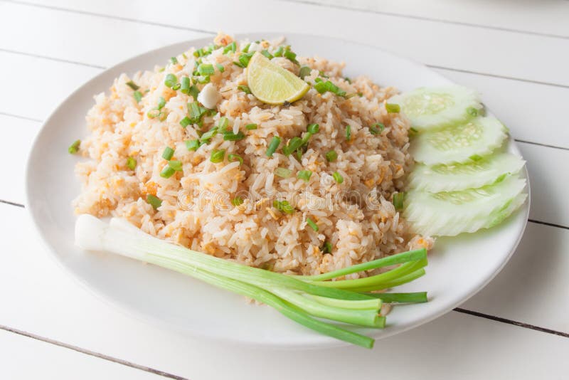 Thai Fried Rice with Crab Meat Stock Image - Image of food, oriental ...