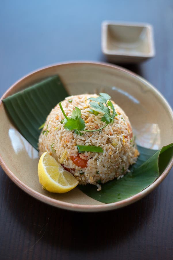 Thai fried rice. stock image. Image of meal, seafood - 63107603
