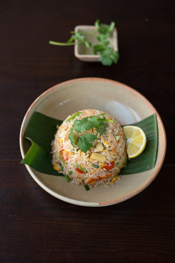 Thai fried rice. stock photo. Image of onion, chinese - 63108420