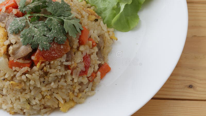 Thai fried rice. stock image. Image of asian, cuisine - 55841719