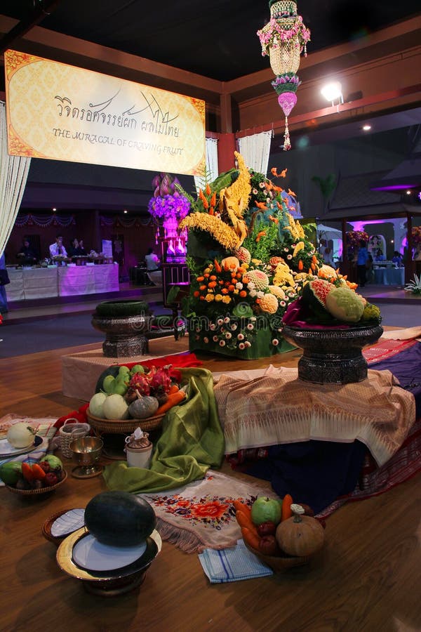 Thai Fruits and Vegetables Exhibition Editorial Stock Photo - Image of ...
