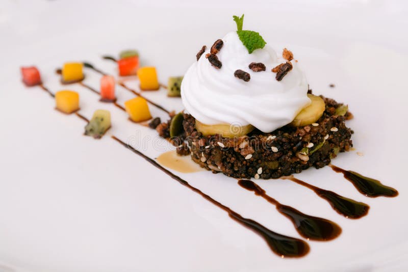 Thai Fusion Style Dessert Rice Cake Stock Image - Image of thai ...