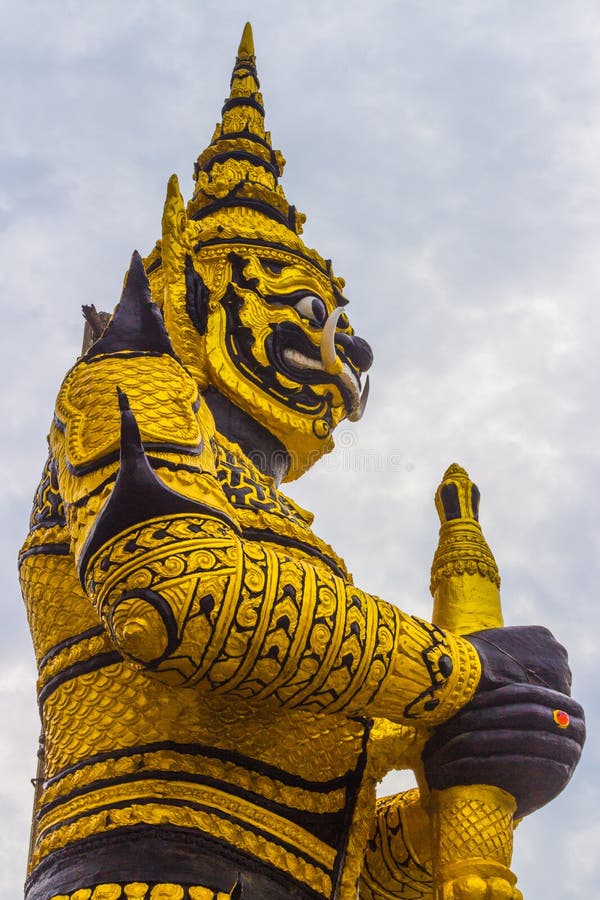 Thai Ogre Face Isolated On White Stock Image - Image of asia, ogre ...