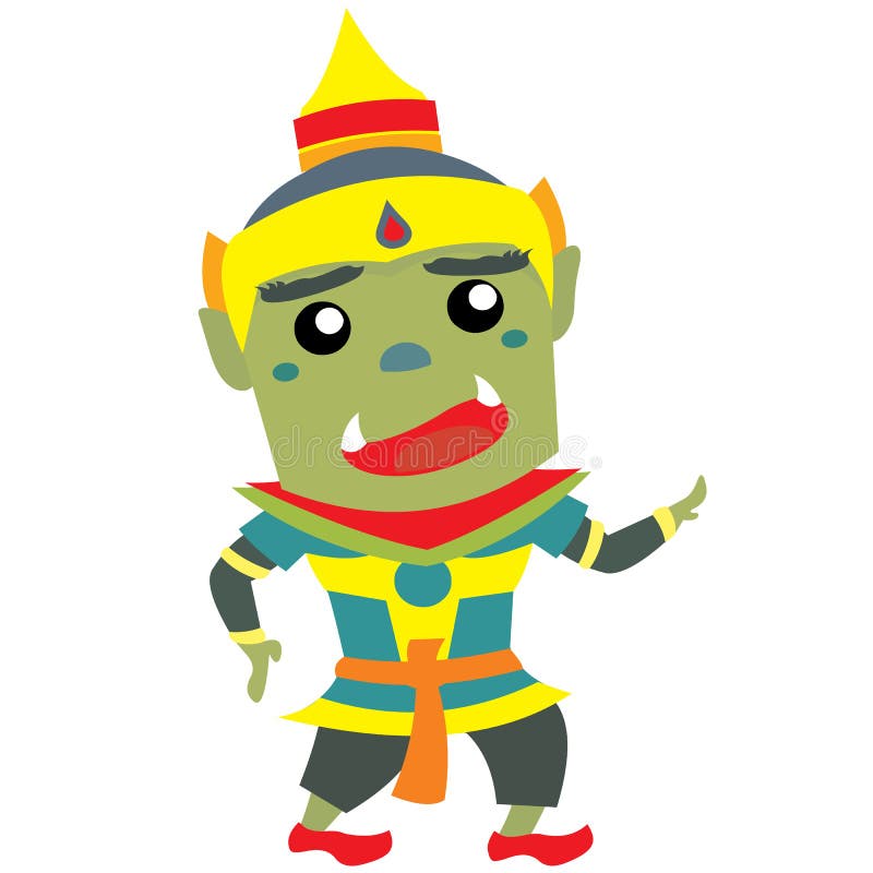 Ravana Giant Head Vector Illustration Stock Vector - Illustration of ...