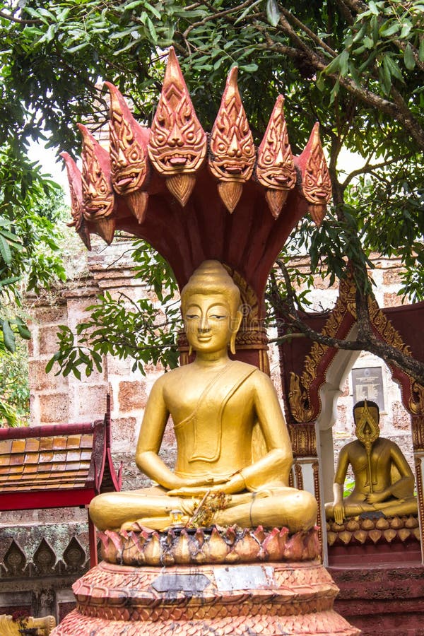 Thai golden statue stock photo. Image of detail, buddhism - 86164270