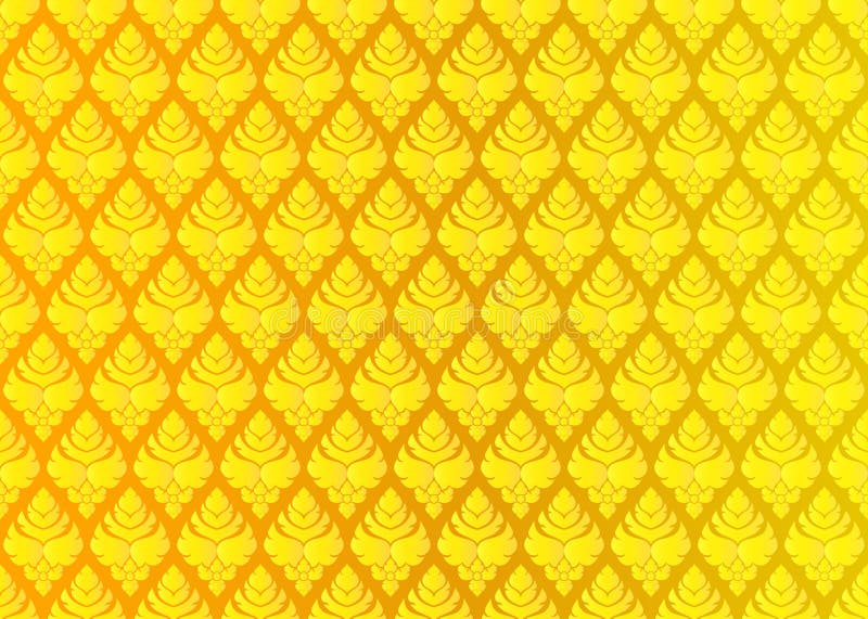 Thai Golden Vintage Pattern Vector Abstract Background Stock Vector ...