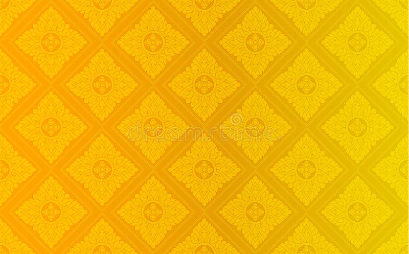 Thai Golden Vintage Pattern Vector Abstract Background Stock Vector ...