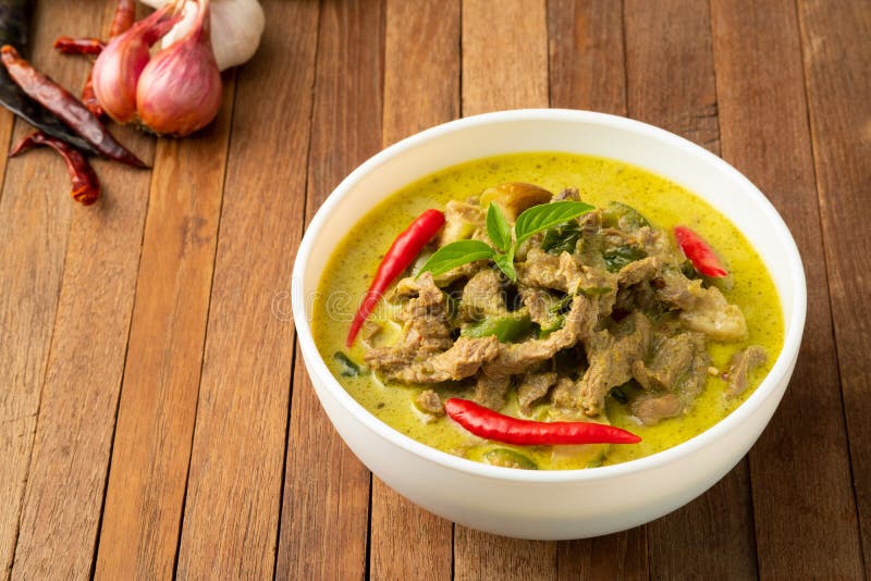 Gaeng Pet Pak stock photo. Image of curry, milk, thailand - 18623630