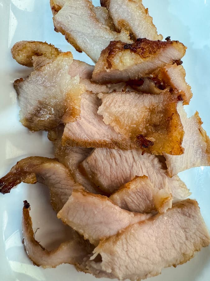 Thai grilled pork neck stock image. Image of meat, asia - 324841883