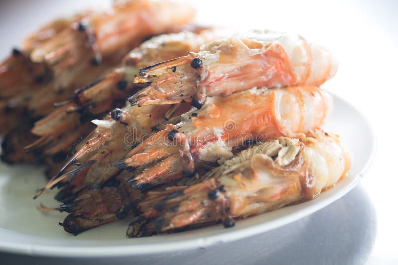 Thai Grilled Prawns Shrimps without the Shell Stock Image - Image of ...