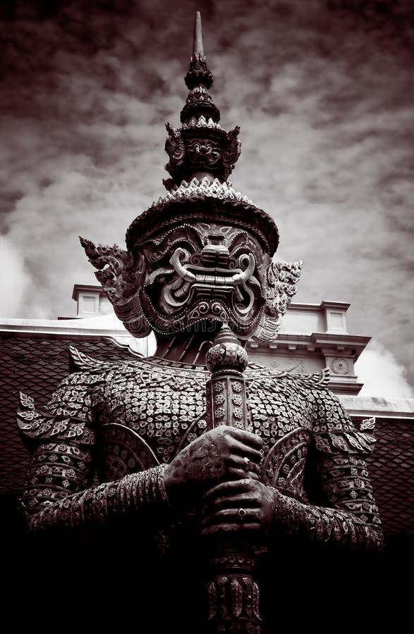 Thai guardian statue stock image. Image of decorated - 10331497