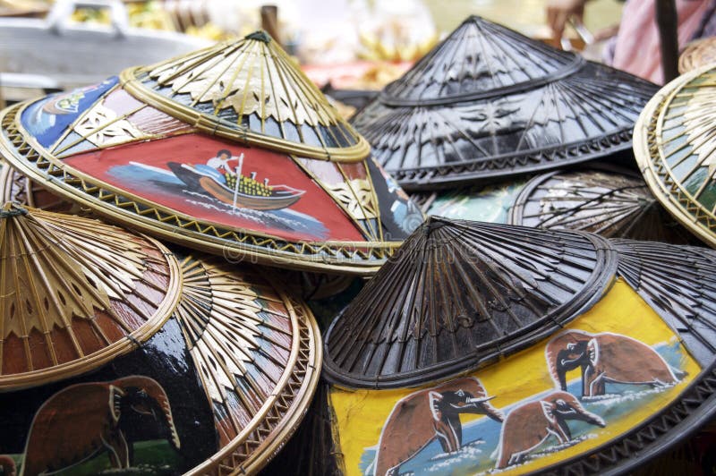 Thai Hats stock photo. Image of karen, bamboo, craftwork - 8865806