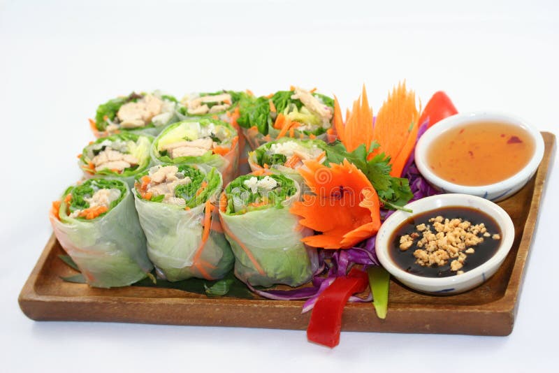 Thai Healthy Rolls stock image. Image of rolls, chicken - 25510187