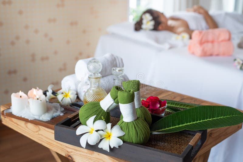 Thai Herbal Compress For Massage Treatment In Spa Salon Stock Image