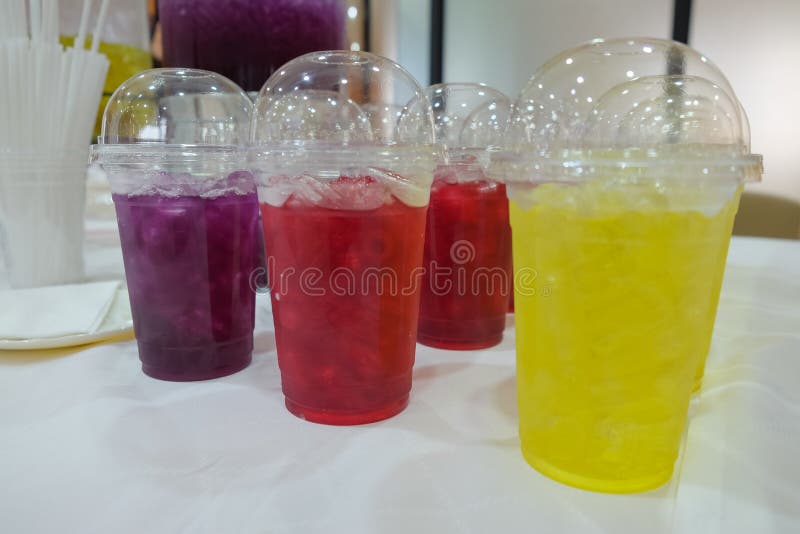 Thai Herbal Drinks at Conference Meeting Stock Photo - Image of liquid ...