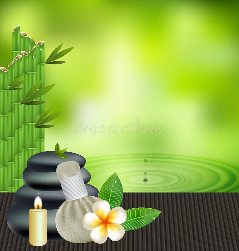 Thai Herbs Massage Spa with Compress Herbs Natural Background. Stock ...