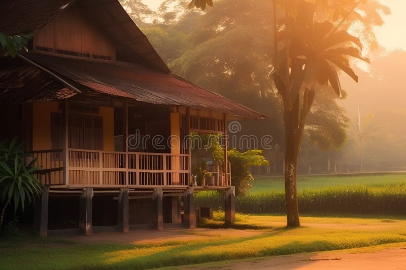 Thai house stock vector. Illustration of malaysia, hotel - 58785816