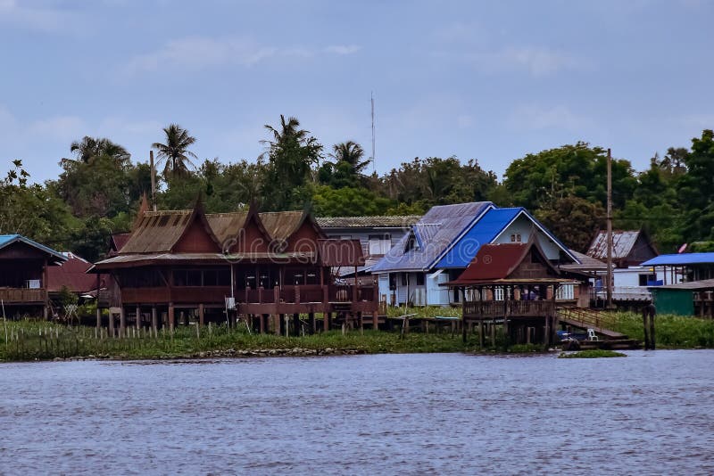 Thai House Style is on Riverside. Stock Image - Image of house, thai ...