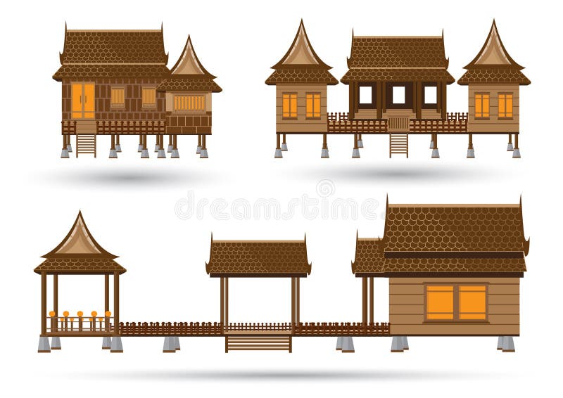 House of central Thailand stock vector. Illustration of house - 55588621